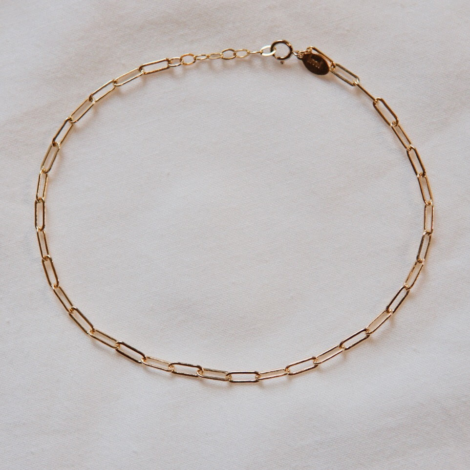 Mid Paperclip Chain Anklet – Imi